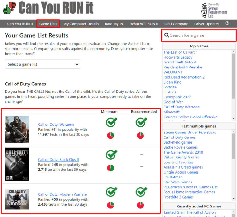 「Can You Run It」の使い方【PCゲームの要求スペックを確認】 » PC WRAPブログ