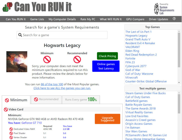 「Can You Run It」の使い方【PCゲームの要求スペックを確認】 » PC WRAPブログ